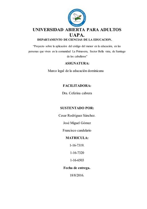 Trabajo Sobre El Codigo Del Menor PDF