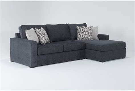 Monterey Twilight Blue Fabric 107 2 Piece Modular Full Memory Foam