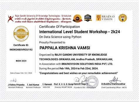 Krishna Vamsi Pappala On Linkedin Datascience Python Professionalgrowth