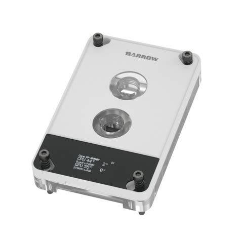 Barrow Oled Display Cpu Waterblock With Hardware Monitor 5v Argb Am4 Am5 White [bar Cp42