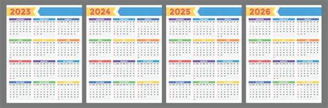 Kalender R Vecka B Rjar P S Ndag Vektor Mall
