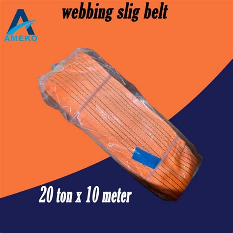 Jual Webbing Sling Belt Tali Angkat 20 Ton X 10 Meter Jakarta Barat