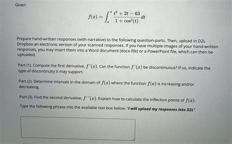 Solved F X Ax Cos T T T Dt Prepare Hand Written Chegg