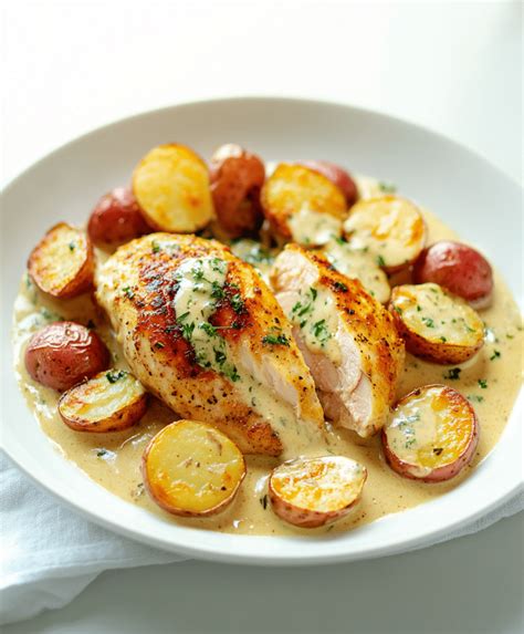 Chicken And Potatoes With Dijon Cream Sauce Recipe