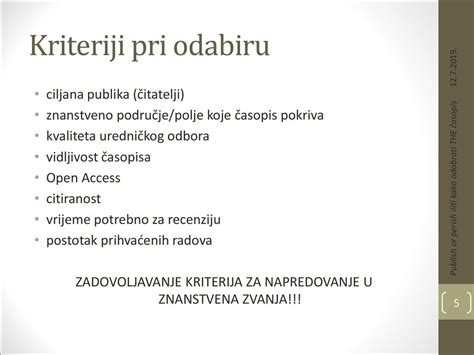 Publish Or Perish Iliti Kako Odabrati The Asopis Ppt