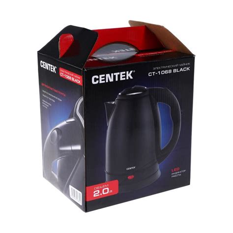 Чайник Centek Ct 1068 2 л Черный купить в интернет магазине Tgradkz