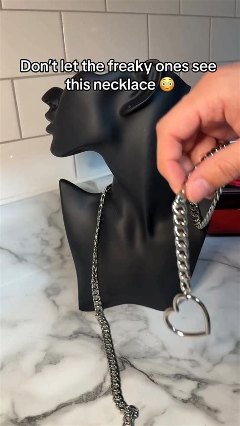 Chain Necklace Heart Key And Lock Video Womens Jewelry And