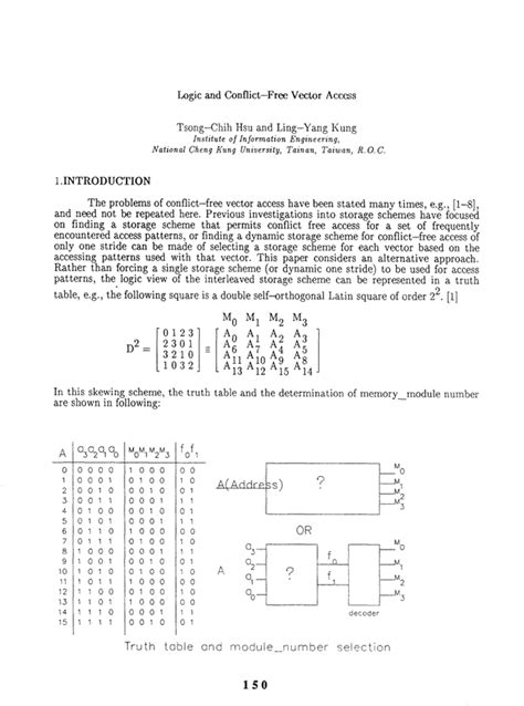 logic and conflict free vector addresses acm sigarch computer