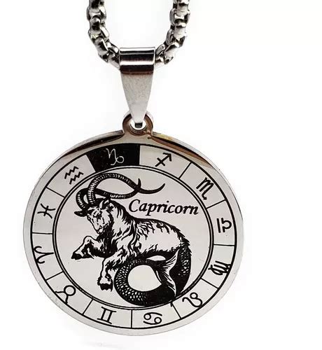 Dije Capricornio Signo Zodiacal Astrología Acero Inoxidable