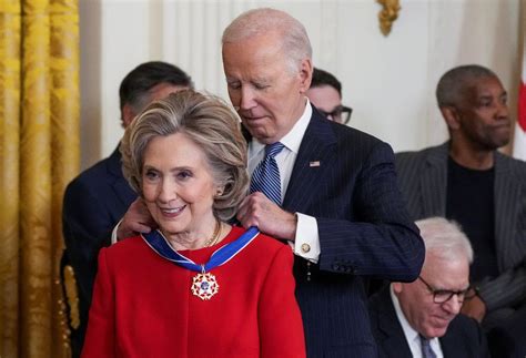 Hillary Clinton Awarded Presidential Medal Of Freedom By Joe Biden For