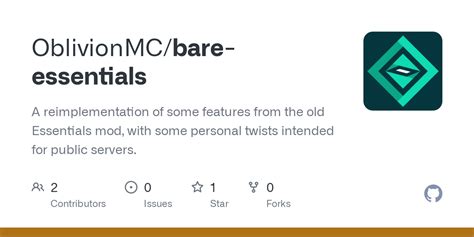 GitHub OblivionMC Bare Essentials A Reimplementation Of Some Features From The Old Essentials