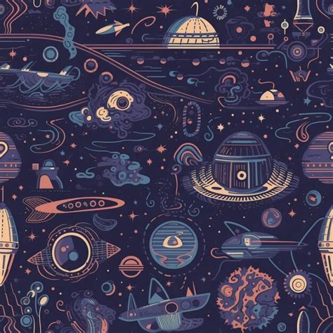 Premium Ai Image A Close Up Of A Pattern Of Various Objects On A Dark Background Generative Ai