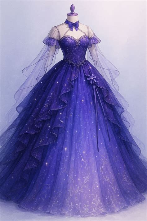 Royal Dress Dresses From The Sky Star Themed Dress Aesthetic