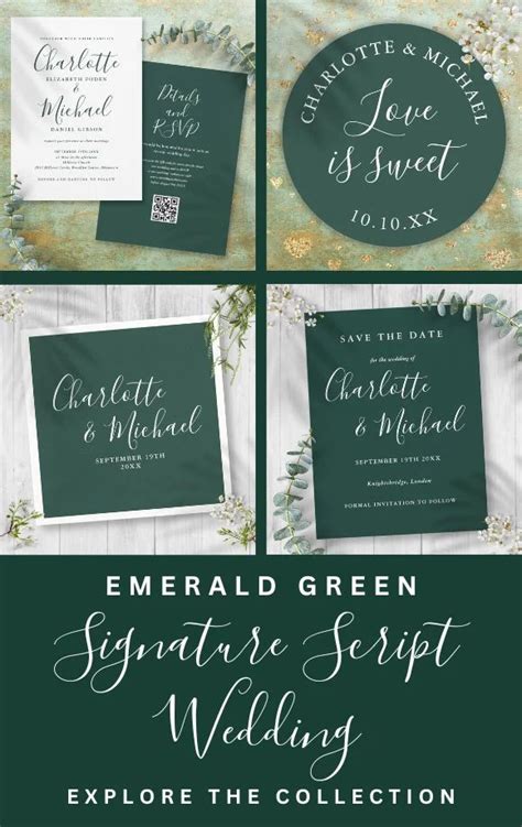 Sage Green Signature Script Wedding Suite