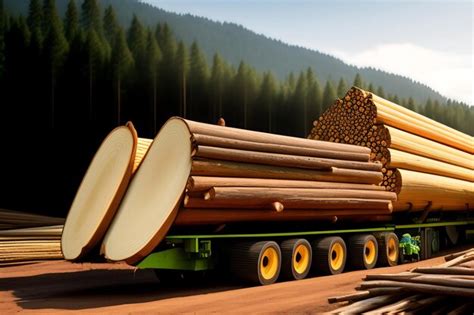 Premium Ai Image Logging Timber Wood Industry