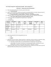 Case Lab Coding II Docx Case Analysis Diagnostic Coding Template AH ICD Coding
