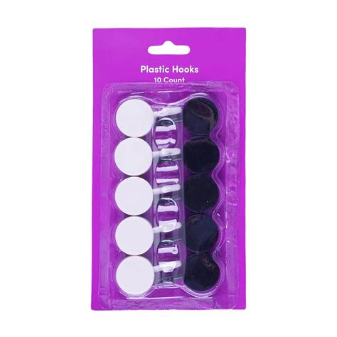 Round Plastic Hooks 10 Ct