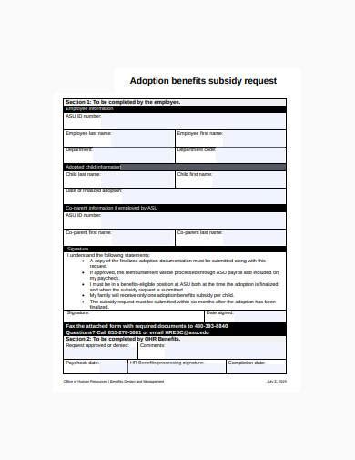 Free 10 Adoption Request Samples In Pdf Ms Word