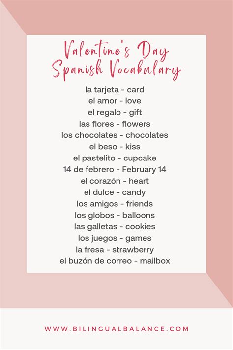 Unlock The Language Of Love Spanish Valentine S Day Vocabulary Cards