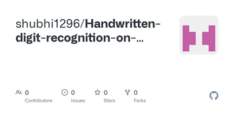 Github Shubhi Handwritten Digit Recognition On Mnist Dataset