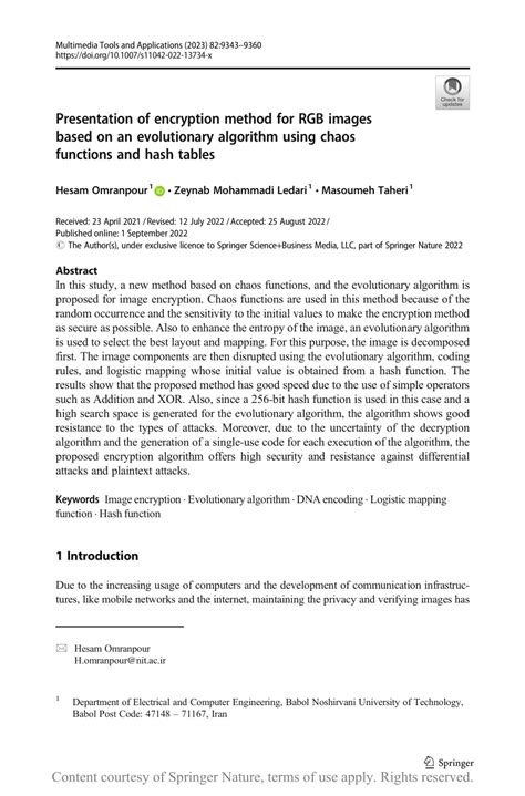 Presentation Of Encryption Method For Rgb Images Based On An
