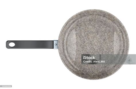 화강암 내부 코팅이 있는 프라이팬 평면도 3d 렌더링 0명에 대한 스톡 사진 및 기타 이미지 0명 3차원 형태 가정 생활 Istock