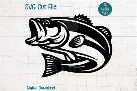 Bass Fish Svg Cut File Graphic By Kaybeesvgs · Creative Fabrica
