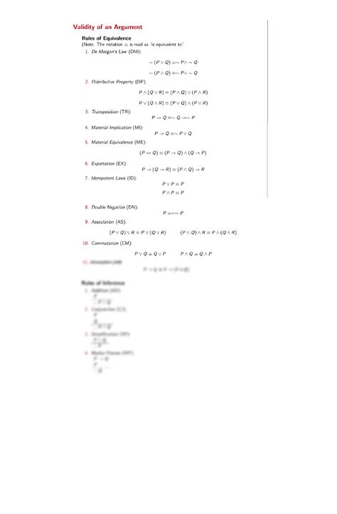 Solution Rules Of Equivalence And Inferences Studypool