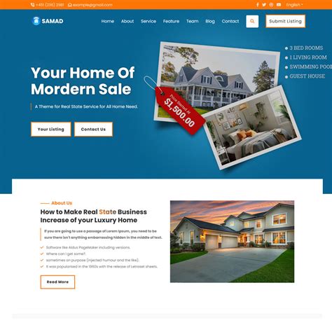 Samad Real Estate Multipage Bootstrap Website Template