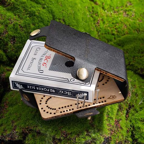 Personalized Portable Engraved Name Cribbage Board With Metal Pegs Camping Outdoor Activities