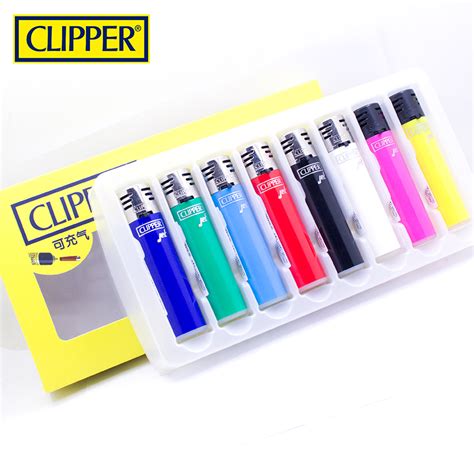 进口clipper可利福防风打火机充气防爆电子打火机防风直冲打火机 虎窝淘