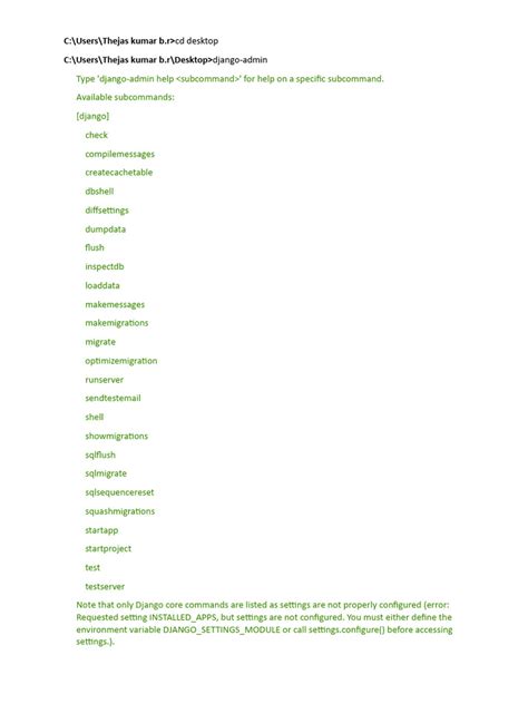 create a django project using command promt pdf