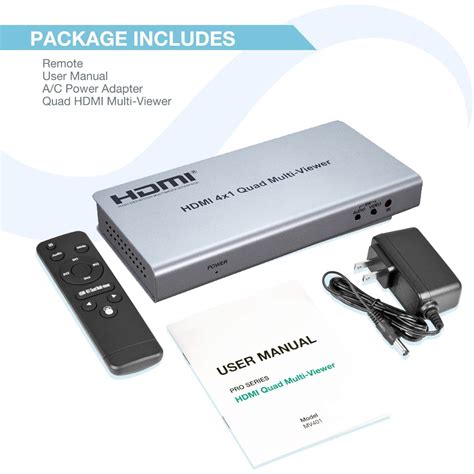 Hdmi Quad Multi Viewer 4x1 Hdmi Quad Screen Segmentation Splitter 4 In