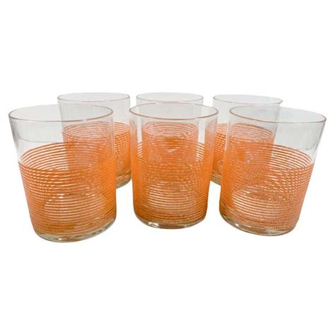 Eight Mid Century Modern Highball Glasses By Culver Ltd In The Icicle