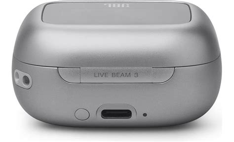 Jbl Live Beam Silver True Wireless Earbuds With Active Noise Cancellation And Touchscreen