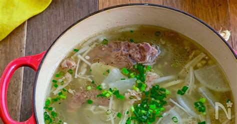 圧力鍋で簡単♪牛すね肉のコムタン風鍋 レシピサイトnadia