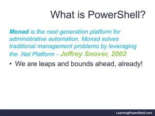 Introduction to PowerShell and getting started | PPTX | Operating Systems | Computer Software ...