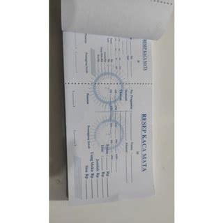 Jual TERMURAH Nota RESEP Pembelian Kacamata Plus Minus Cylinder Frame Isi Lembar Kwitansi