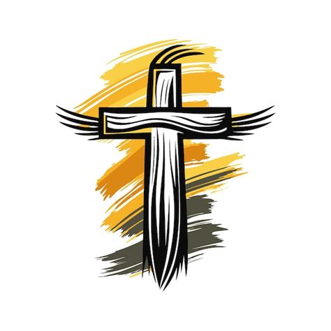 Cross Line Art Vector Premium Ai Generated Vector