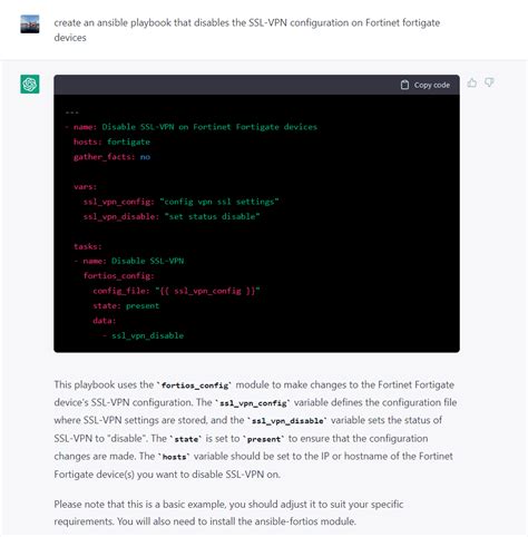 automating fortinet fortigate devices with ansible