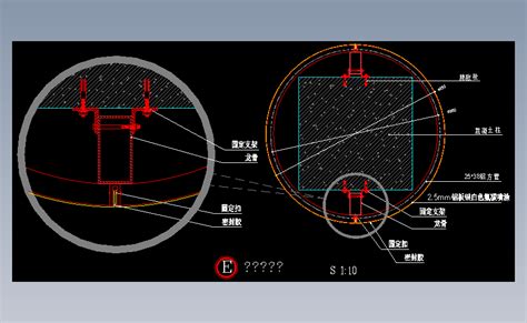 铝板圆柱节点图1 AutoCAD 2004 模型图纸下载 懒石网