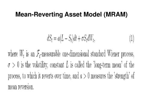 Ppt Explicit Option Pricing Formula For A Mean Reverting Asset