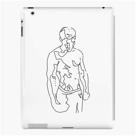 Funda y vinilo para iPad Damon Arte de línea Arte de línea de