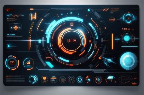 Premium Photo Digital Technology Ui Futuristic Hud Virtual Interface