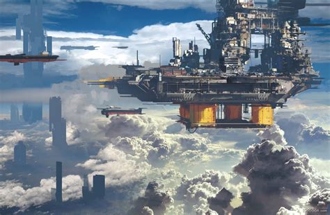 法国paul chadeisson巨幅未来科幻飞船战争场景设计 42P 1 2