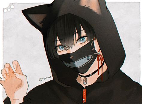 Anime Boy With Mask Drawing At June Blackwell Blog