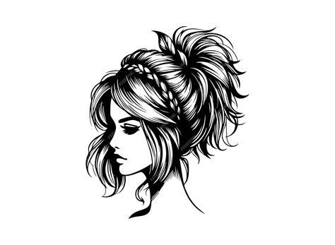 Premium Vector Adobe Illustrator Artwork Women Hairstyle Silhouette