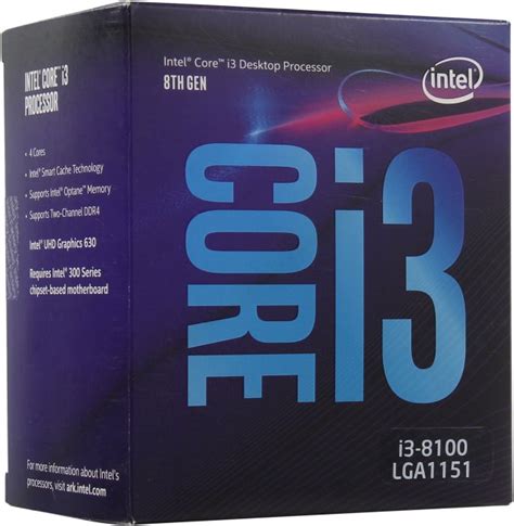Процессор INTEL Core i3-8100 Processor BOX - купить, сравнить тесты ...