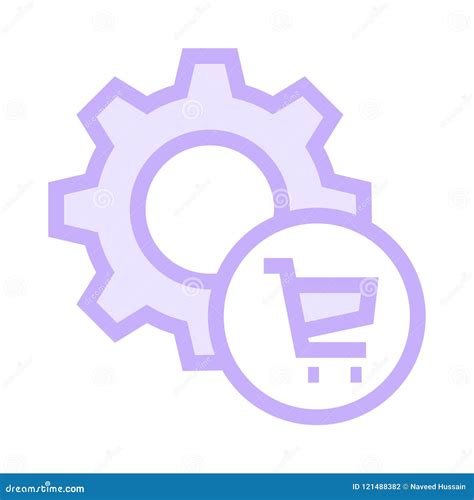 Cart Setting Color Line Icon Stock Illustration Illustration Of Line
