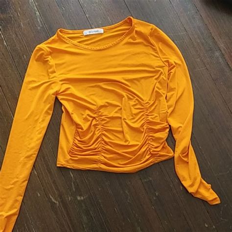 Charlotte Russe Tops Charlotte Russe Orange Crop Top Poshmark